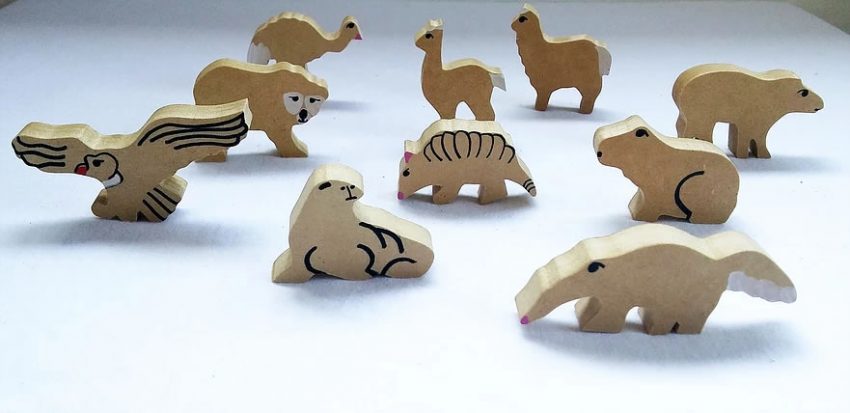 20 animalitos de fibrofacil, 10 Selva y 10 Autoctonos – Mis Juguetes