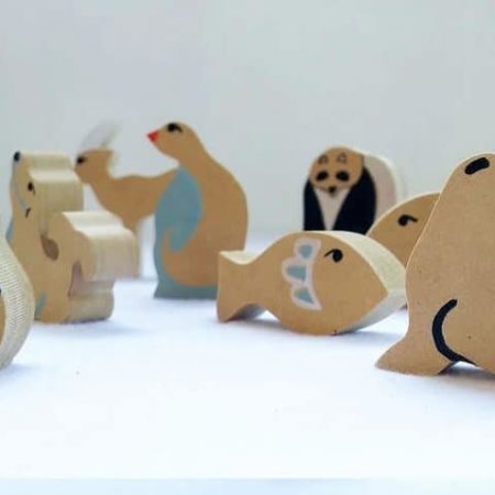 40 animalitos de fibrofacil de 4cm. x 5cm. x 1cm de espesor – Mis Juguetes